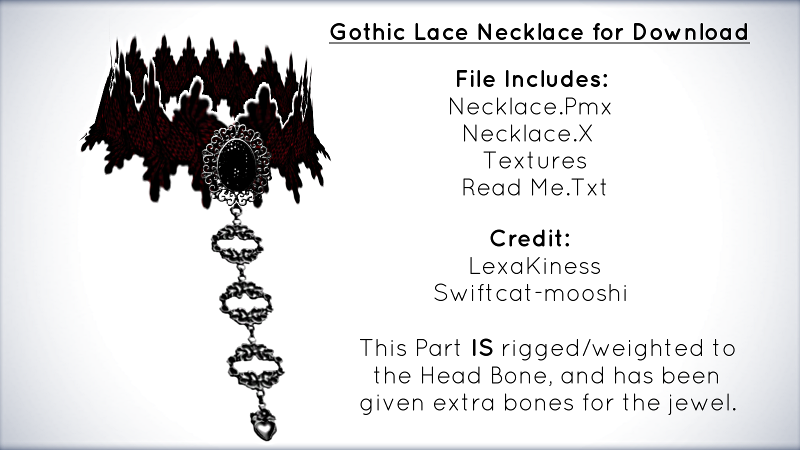 Gothic Lace Necklace for Download [MMD] by xXFrenchToastXx on DeviantArt