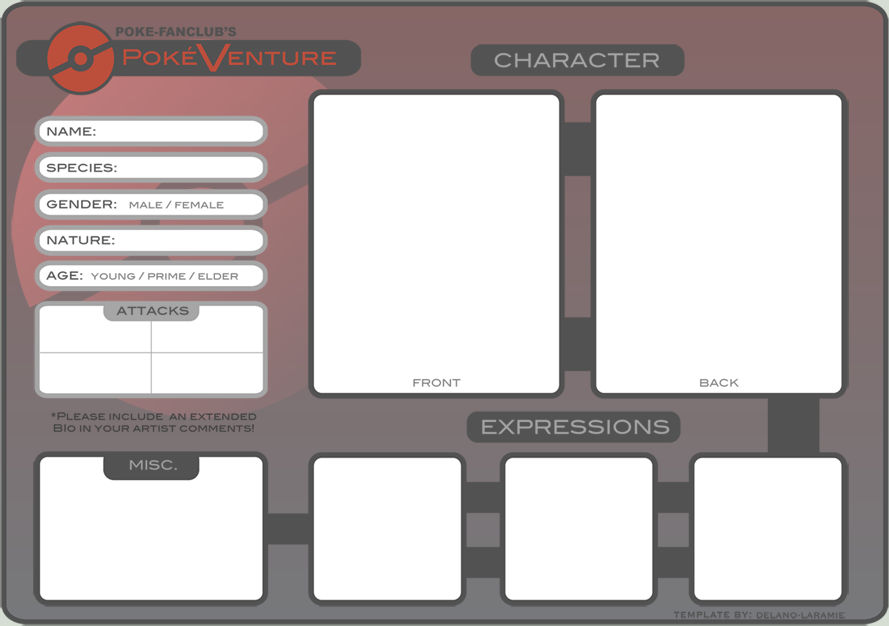 PokeVenture Character Sheet by Delano-Laramie on DeviantArt