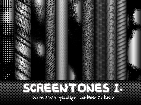 Screentones Pack I. by pinkcamellia on DeviantArt