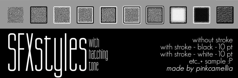 SFX styles with hatching tone by pinkcamellia on DeviantArt