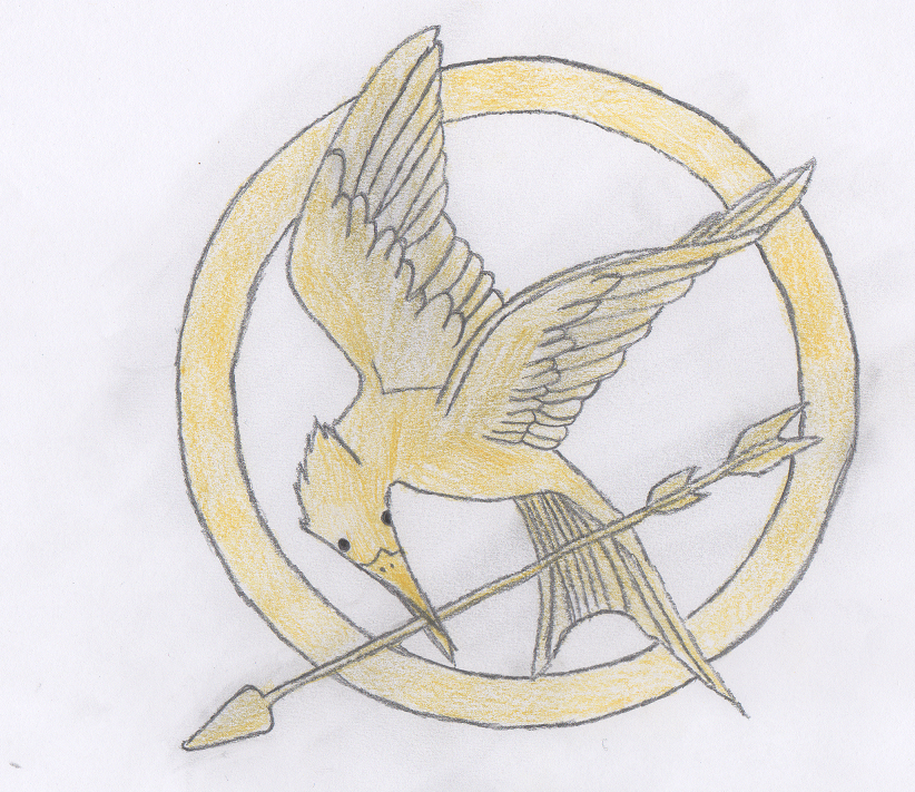 Hunger Games Mockingjay Pin Outline