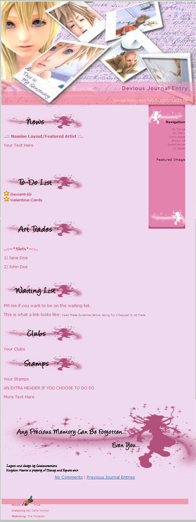 Namine CSS Journal by cassiescreations on DeviantArt