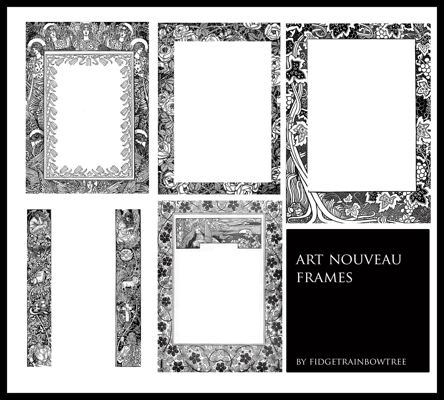 Art Nouveau Frames 1 by FidgetResources on DeviantArt