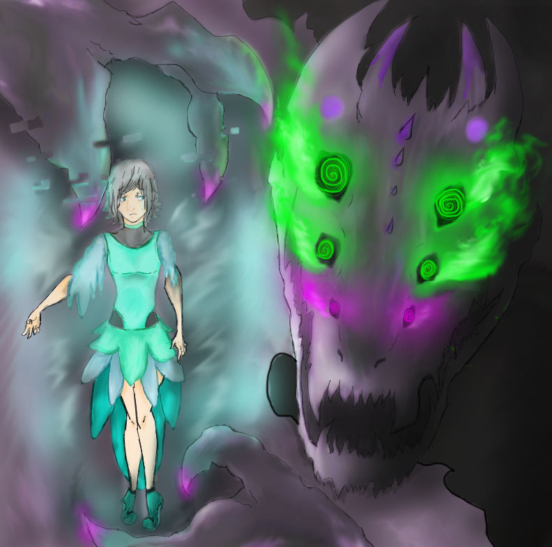 the monster and the trapped girl by cannibalwolf0 on DeviantArt