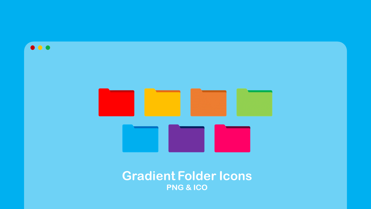Gradient Folder Icons By nebr3sheeroo700 by nebr3sheeroo700 on DeviantArt