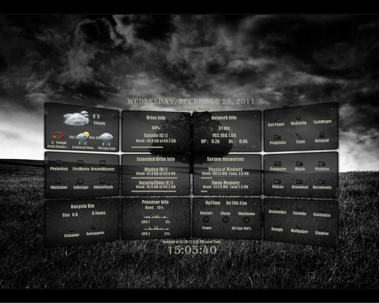 Rainmeter Panel by crish29 on DeviantArt