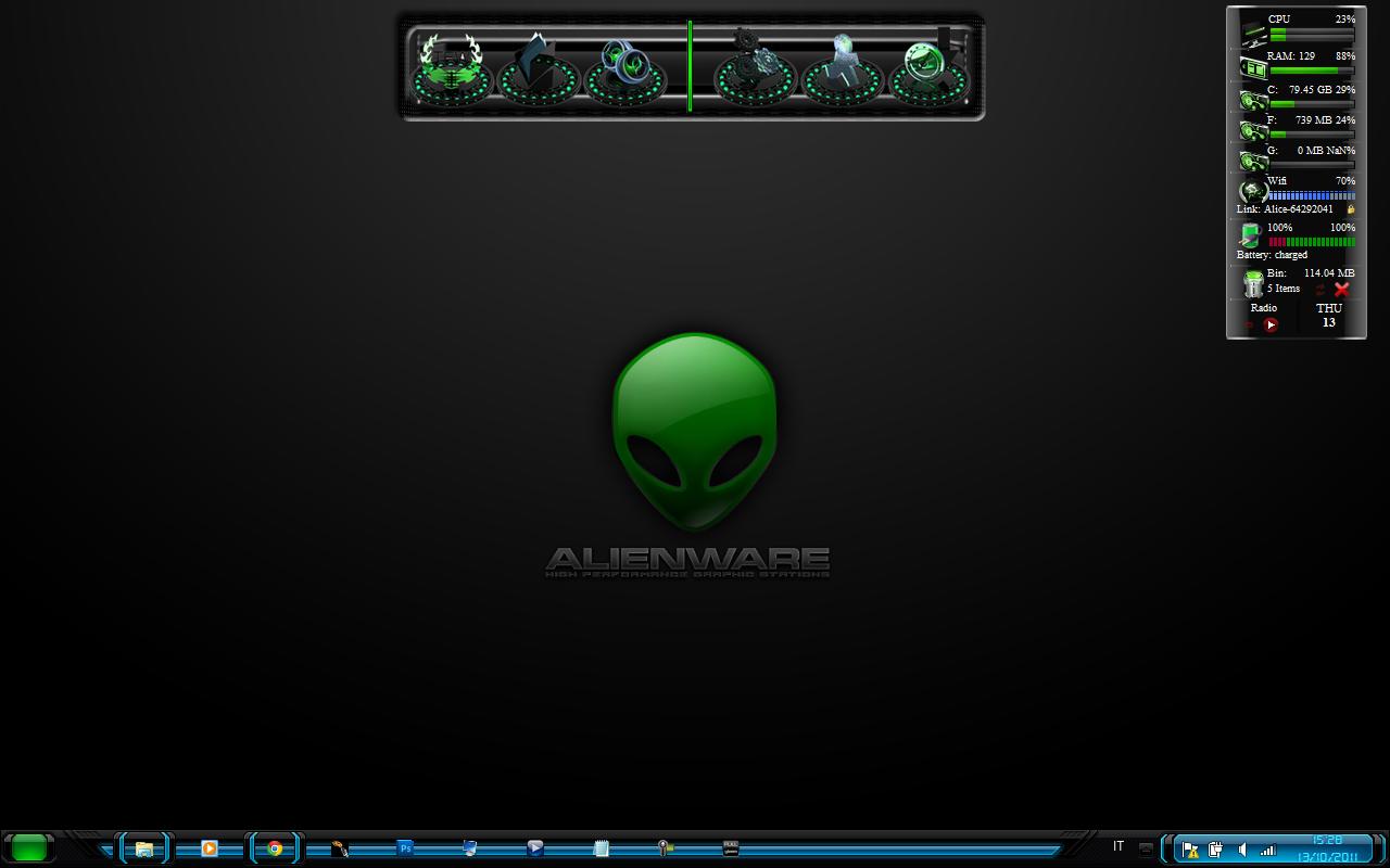 my dark green rocketdock skin by Robin-safuddin on DeviantArt