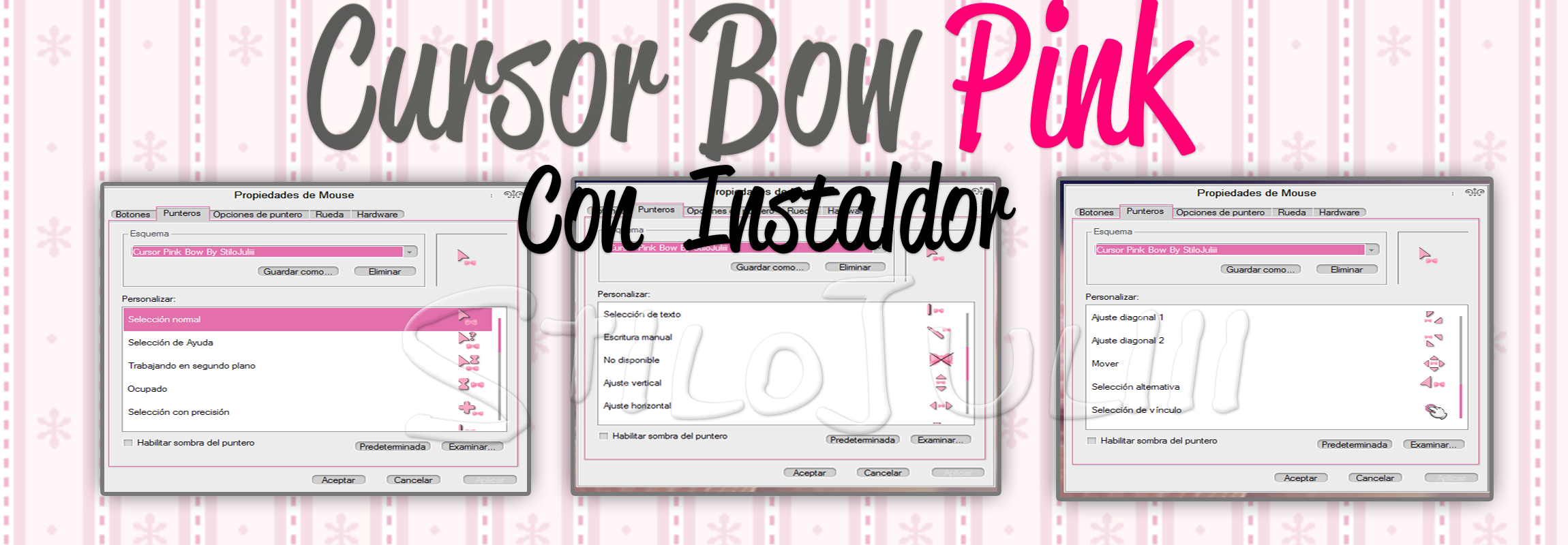 Cursor Pink Bow By StiloJuliii by StiloJuliii on DeviantArt
