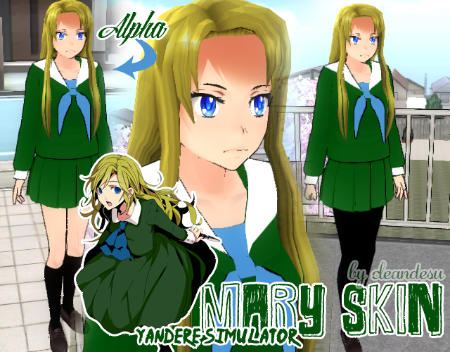 Mary Skin for YANDERE SIMULATOR~ by cleandesu on DeviantArt