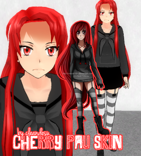 [R]EQ. Cherry Pau Skin for YANDERE SIMULATOR~ by cleandesu on DeviantArt