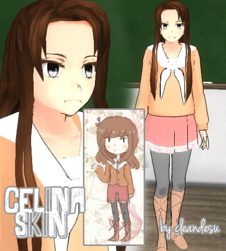 [R]EQ. [W] Celina Skin for YANDERE SIMULATOR~ by cleandesu on DeviantArt