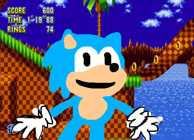 Terrible drawing of classic sonic by Vxnillabean on DeviantArt
