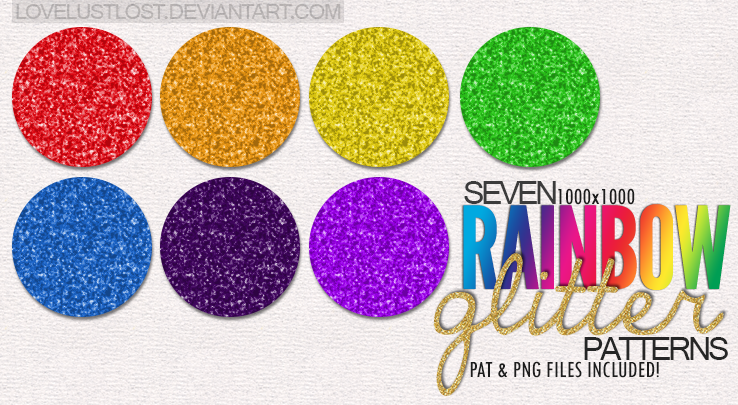Rainbow Glitter Patterns by LoveLustLost on DeviantArt