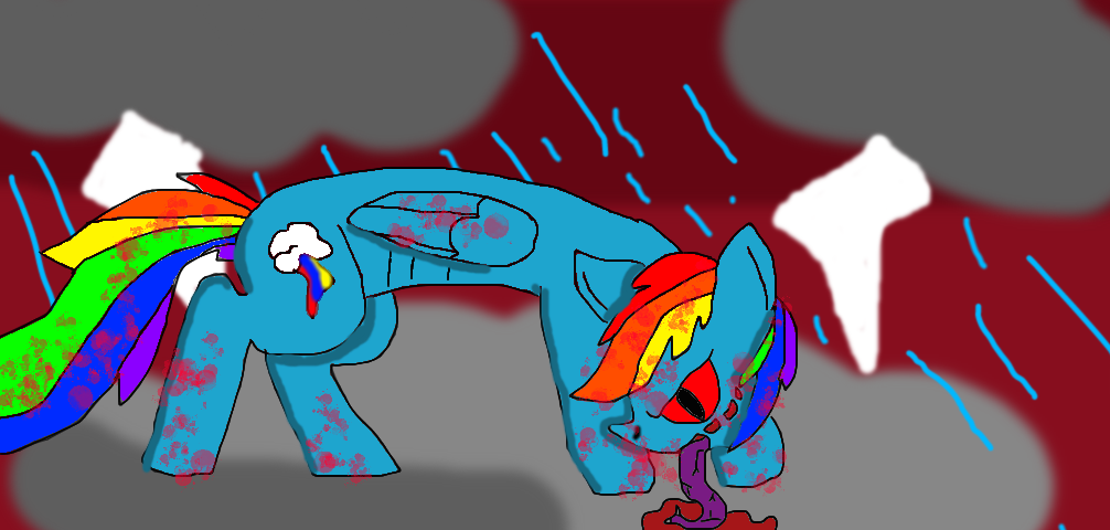 creepy rainbow dash by purplewolf8910 on DeviantArt
