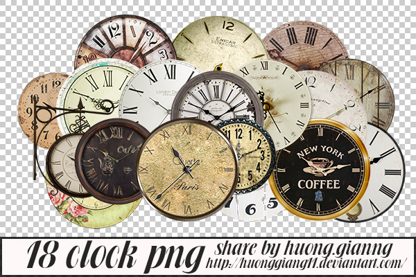 [SHARE] 18 clock png by huonggiang11 on DeviantArt
