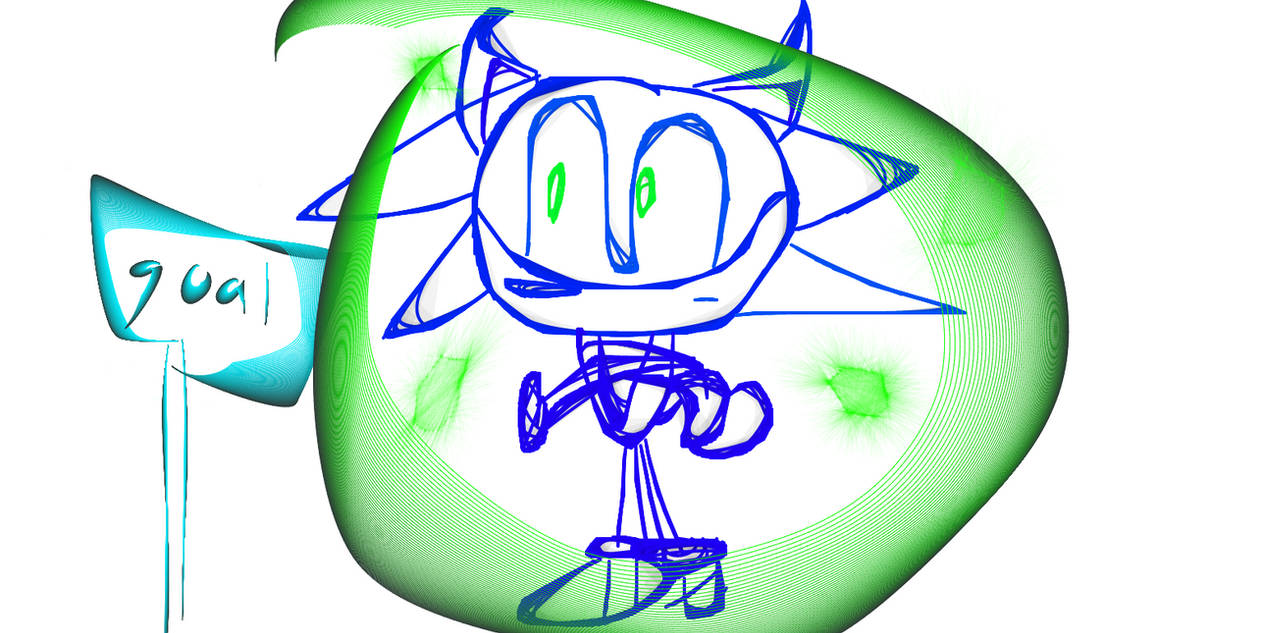 Sonic with Shield near a Goal Post by SonicTheThunderhog on DeviantArt