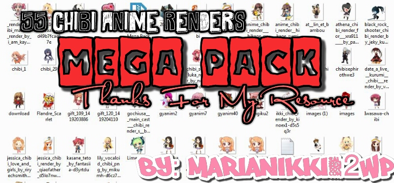 55 Chibi Anime Mega Pack By Marianikki02wp By Mari by MariaNikki02Wp on ...
