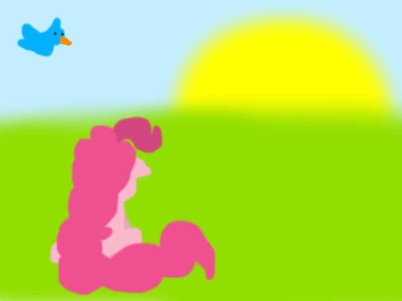 Pinkie Staring at the sunset by oddlyfuntime on DeviantArt