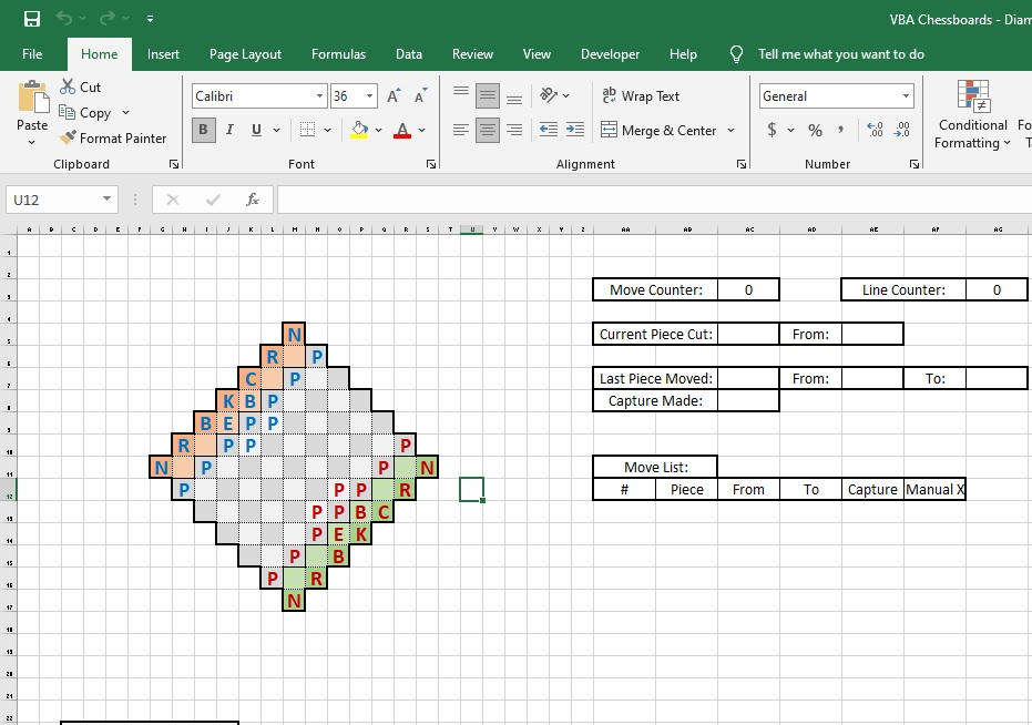 VBA Chessboards - Diamond Board - Odd Diagonal by rebelProse on DeviantArt