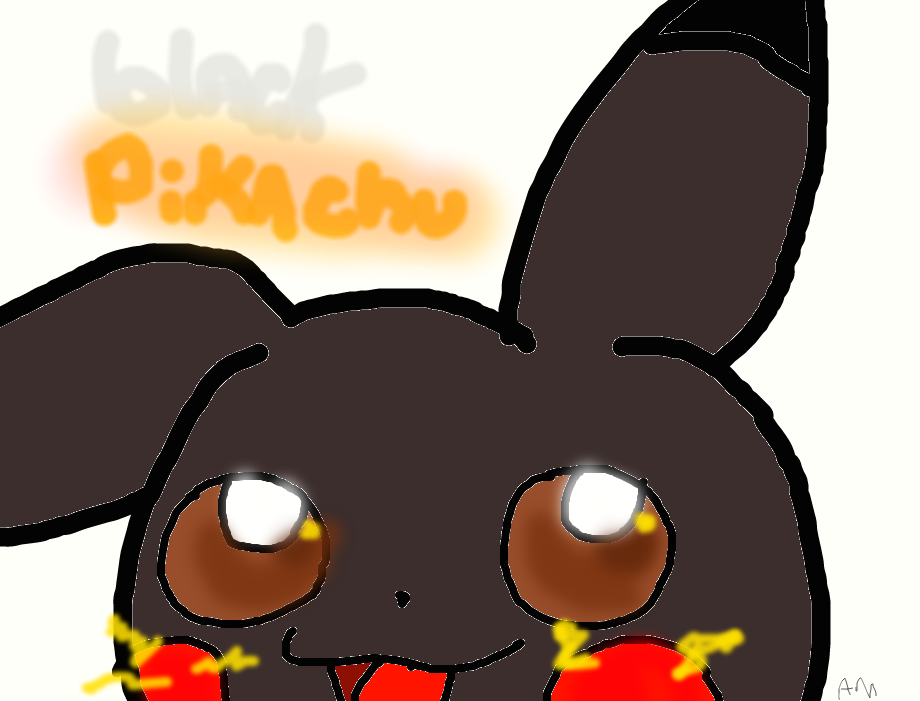 Black pikachu HAPPY by mew4catz on DeviantArt