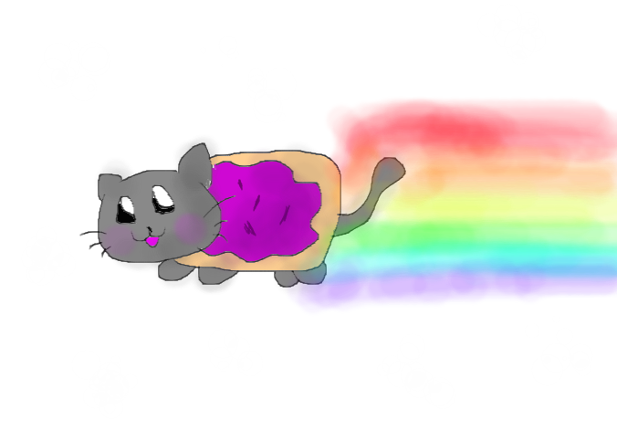 Nyan Cat (Transparent mode) by Ducklife3334 on DeviantArt