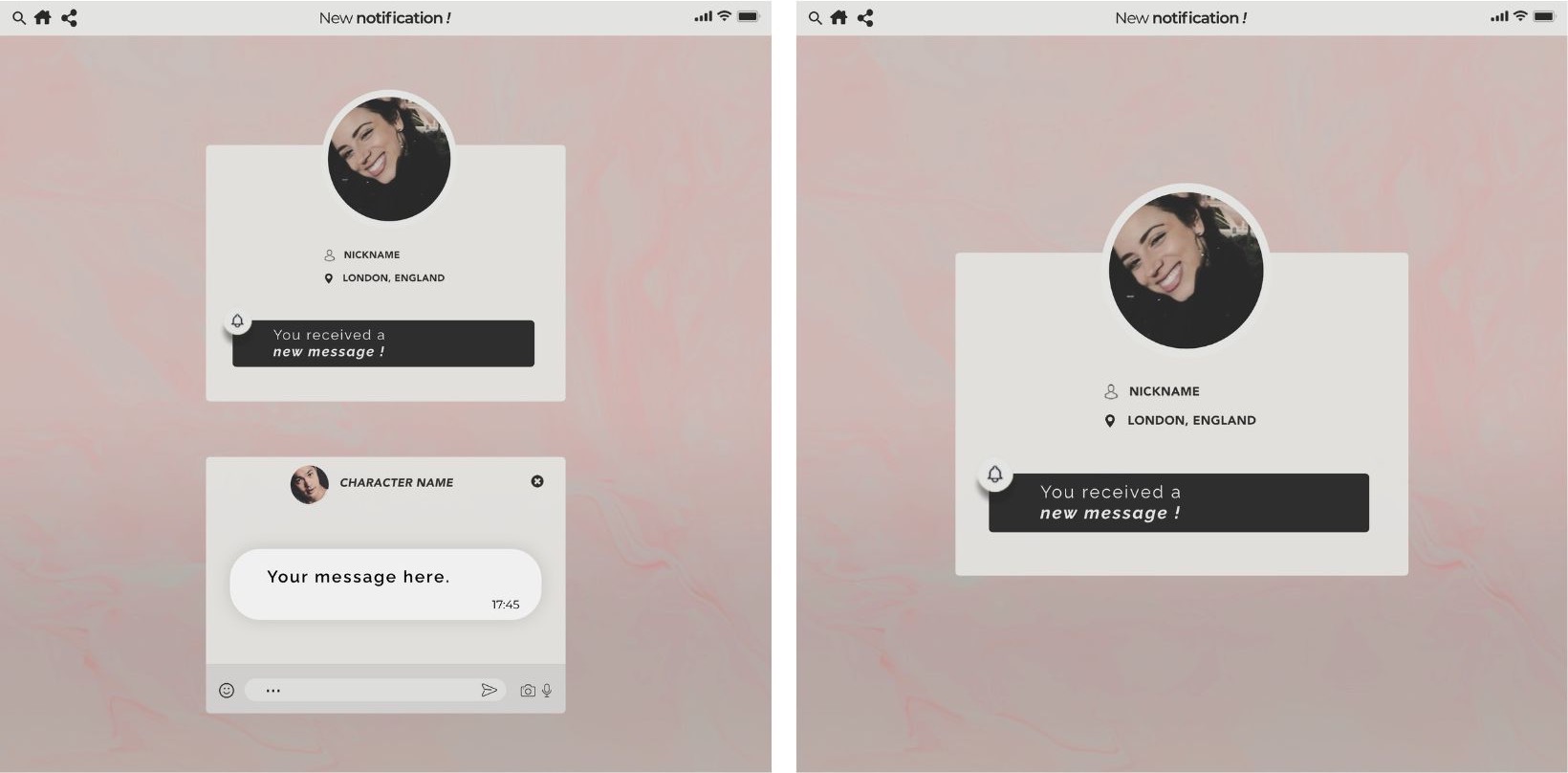 New message template 01 by Rawr by ThisisRawr on DeviantArt