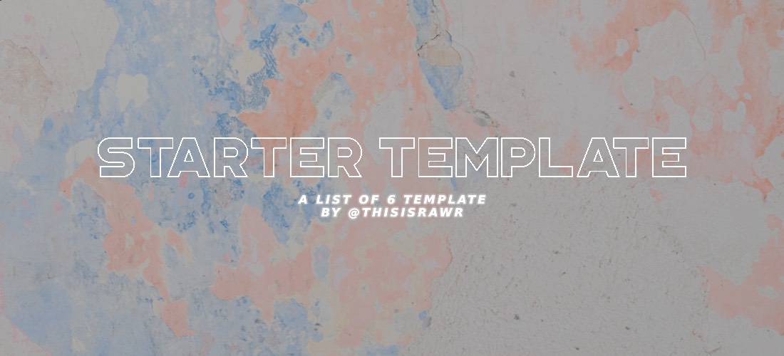 Starter template pack by Rawr by ThisisRawr on DeviantArt