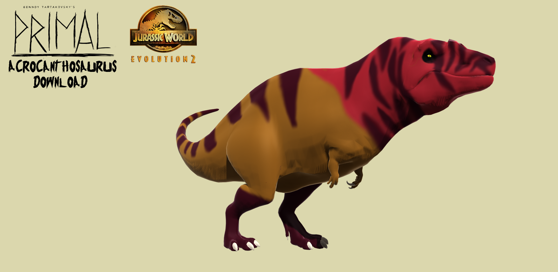 MMD JWE 2:Acrocanthosaurus Primal + Download DL by Francoraptor2018 on ...