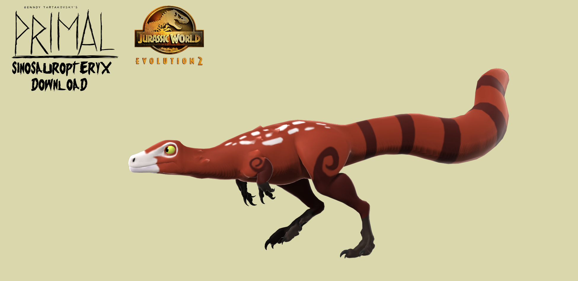 MMD JWE 2:Sinosauropteryx Primal + Download by Francoraptor2018 on DeviantArt