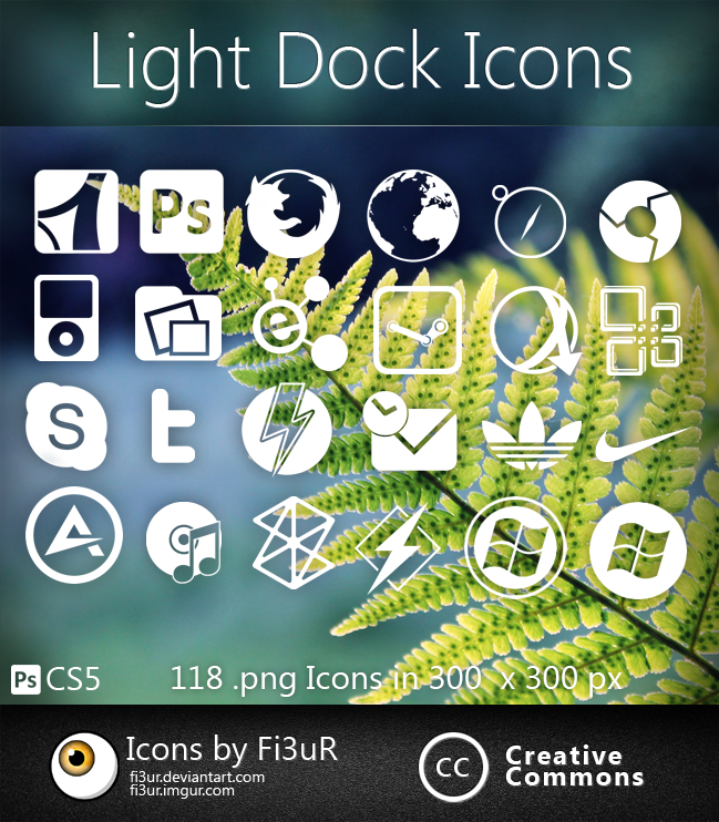 Light Dock Icons by Fi3uR on DeviantArt