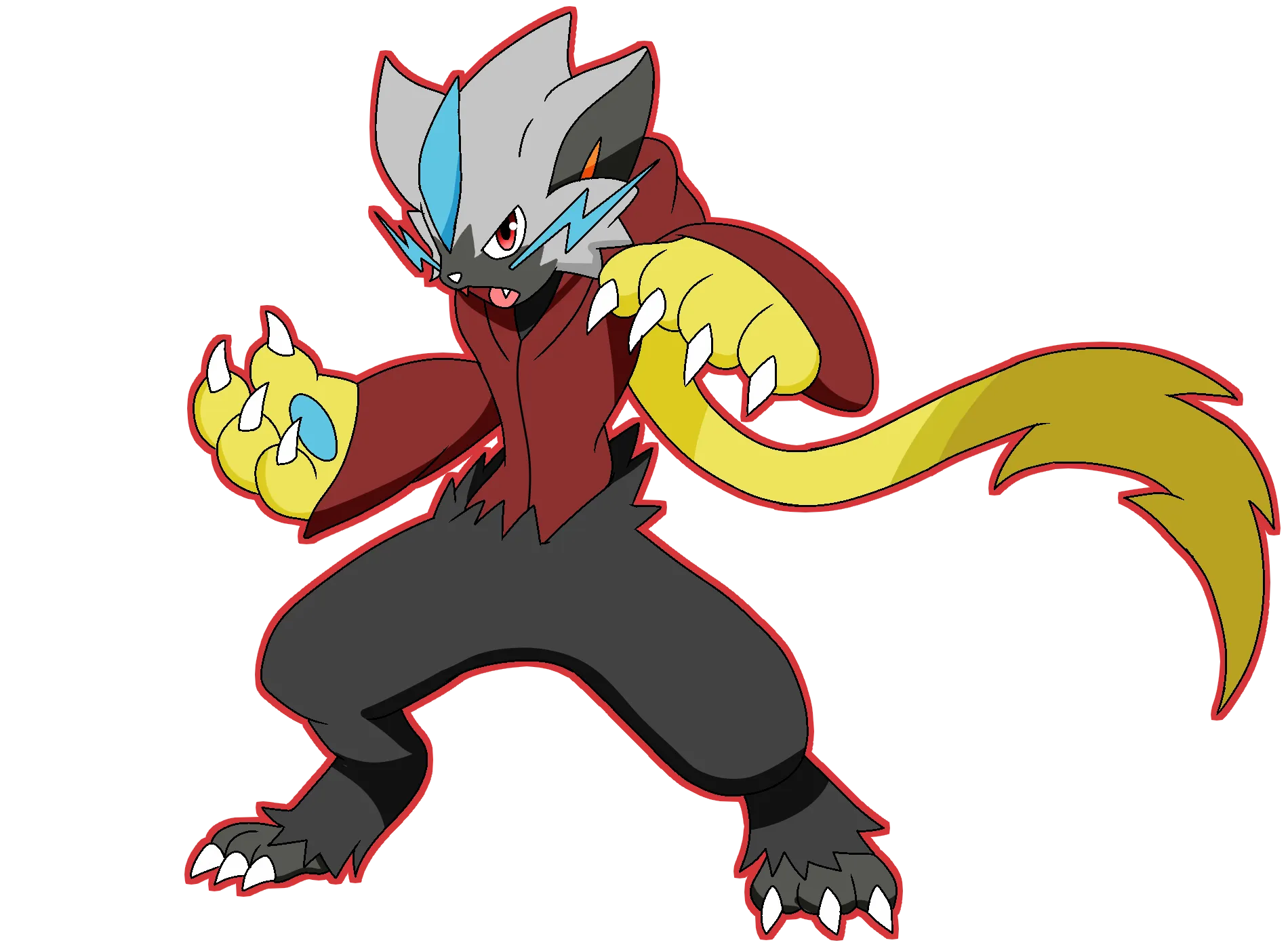 Albedo's Zeraora Form by axelgomez1500 on DeviantArt