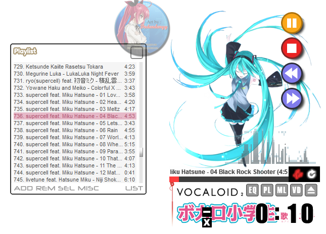 Hatsune Miku Skin Winamp by dedendenyy on DeviantArt