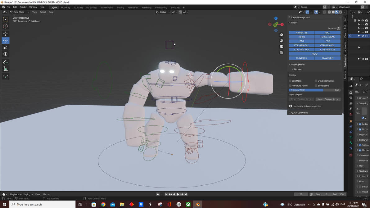 Rig controls by ScorchedCranium on DeviantArt