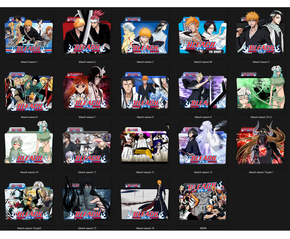 Bleach Season 1-16 Folder Icon by PaulKnight by PaulKnight521995 on ...