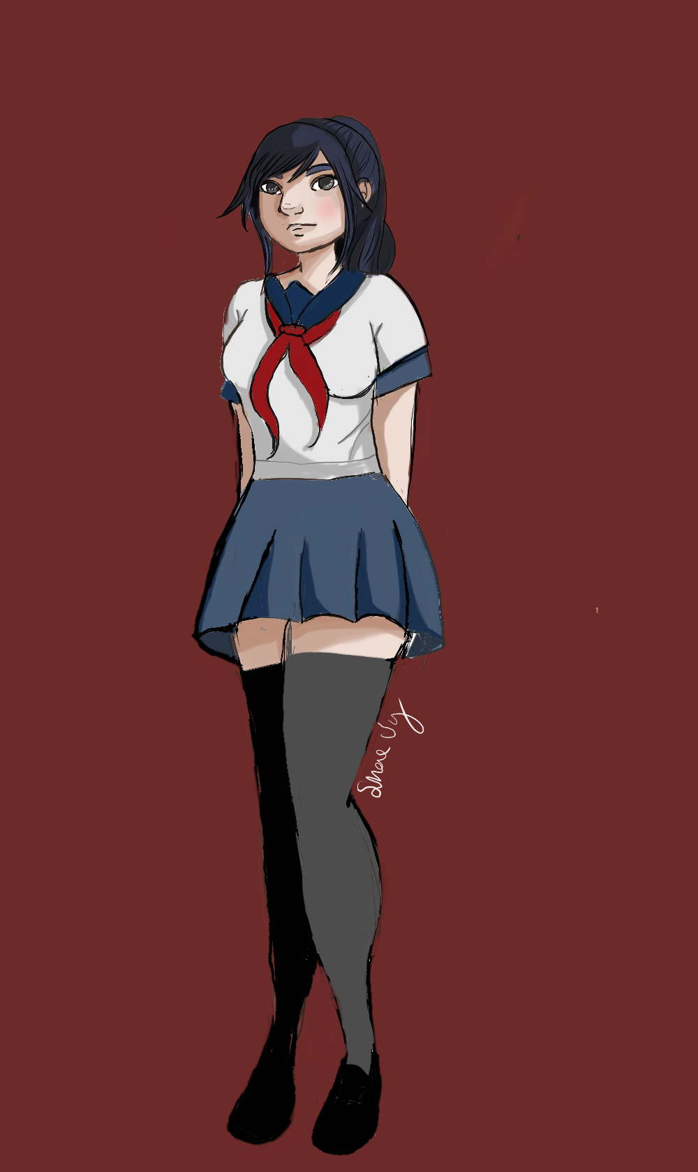 Yandere simulator fan art by Shae-dyQuill on DeviantArt