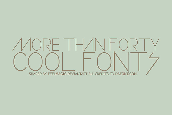 Cool Fonts by feelmagic on DeviantArt