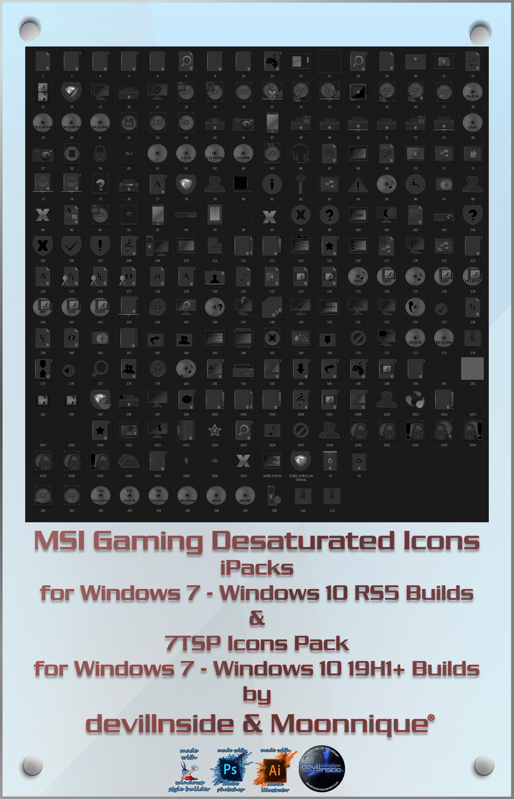 MSI Gaming Desaturated Icons Windows 7-10 by devillnside on DeviantArt