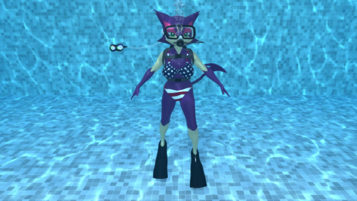 Anthro SCUBA Purrloin UW animation - Bikini ver. by kuby64 on DeviantArt