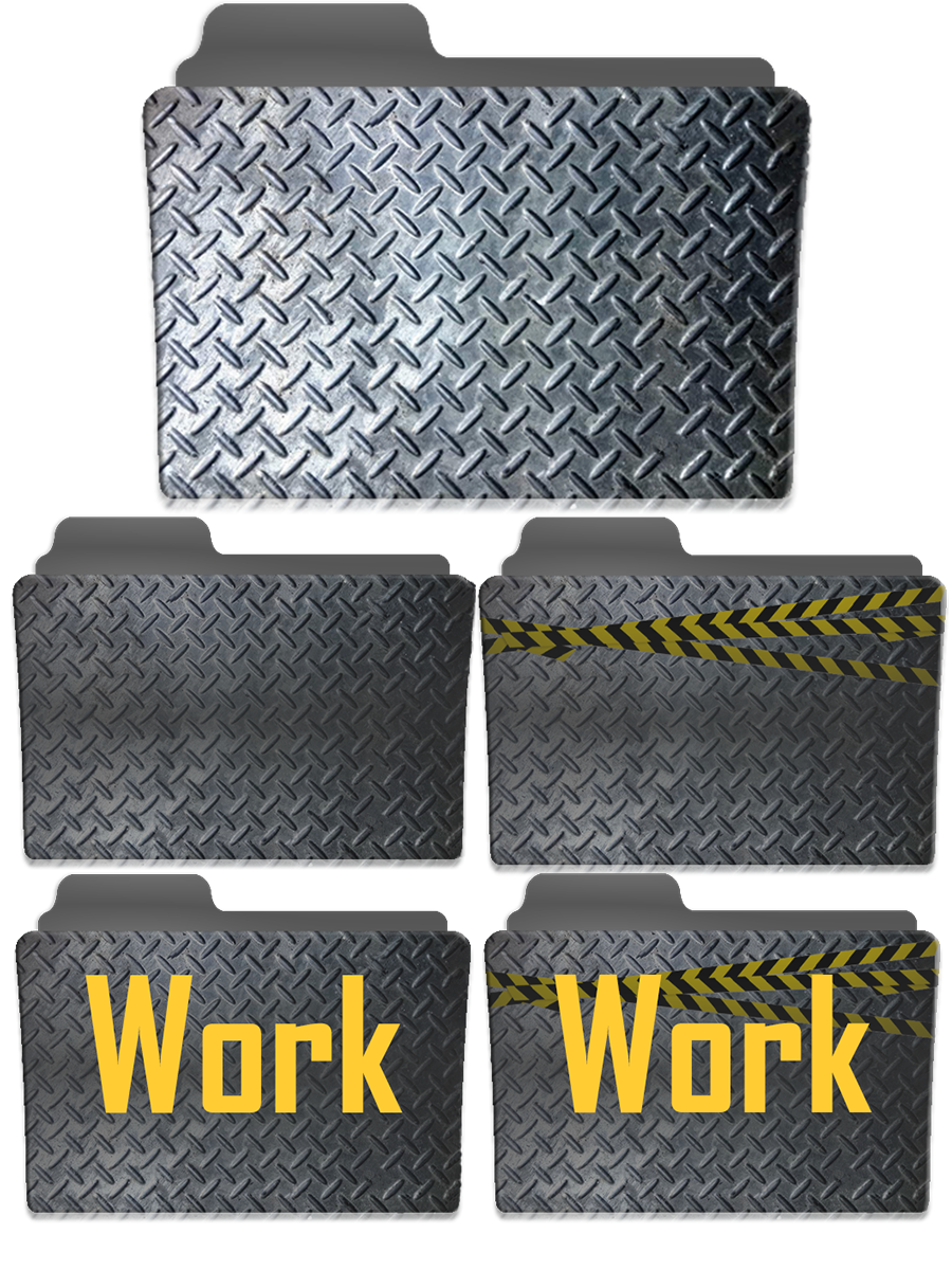 Steel Folder Icons by Dirt290x on DeviantArt