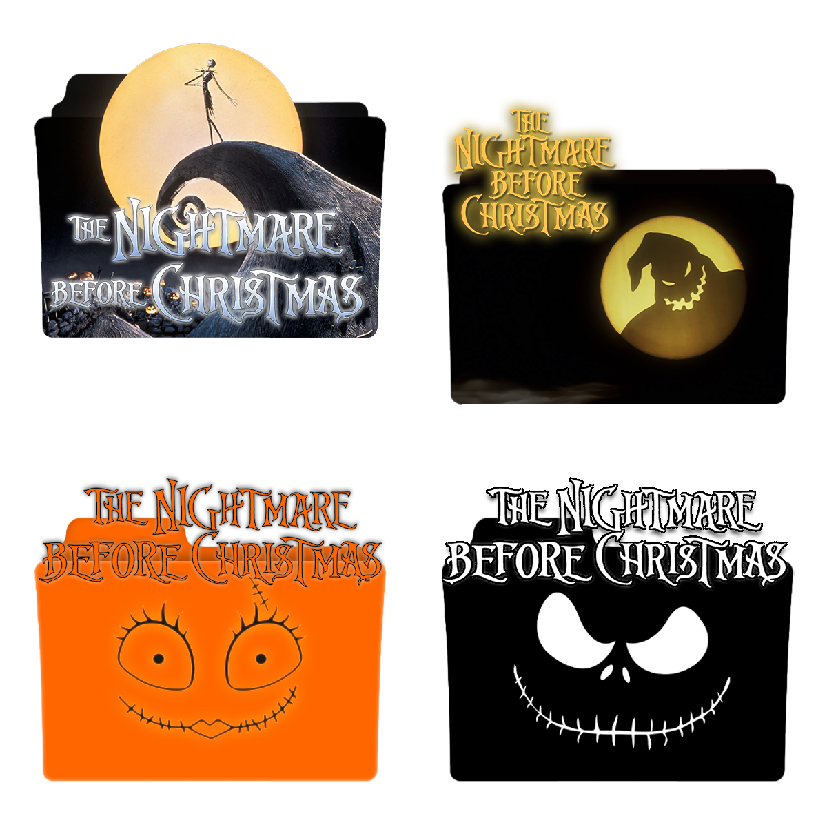 The Nightmare Before Christmas Folder Icon Set by Dirt290x on DeviantArt