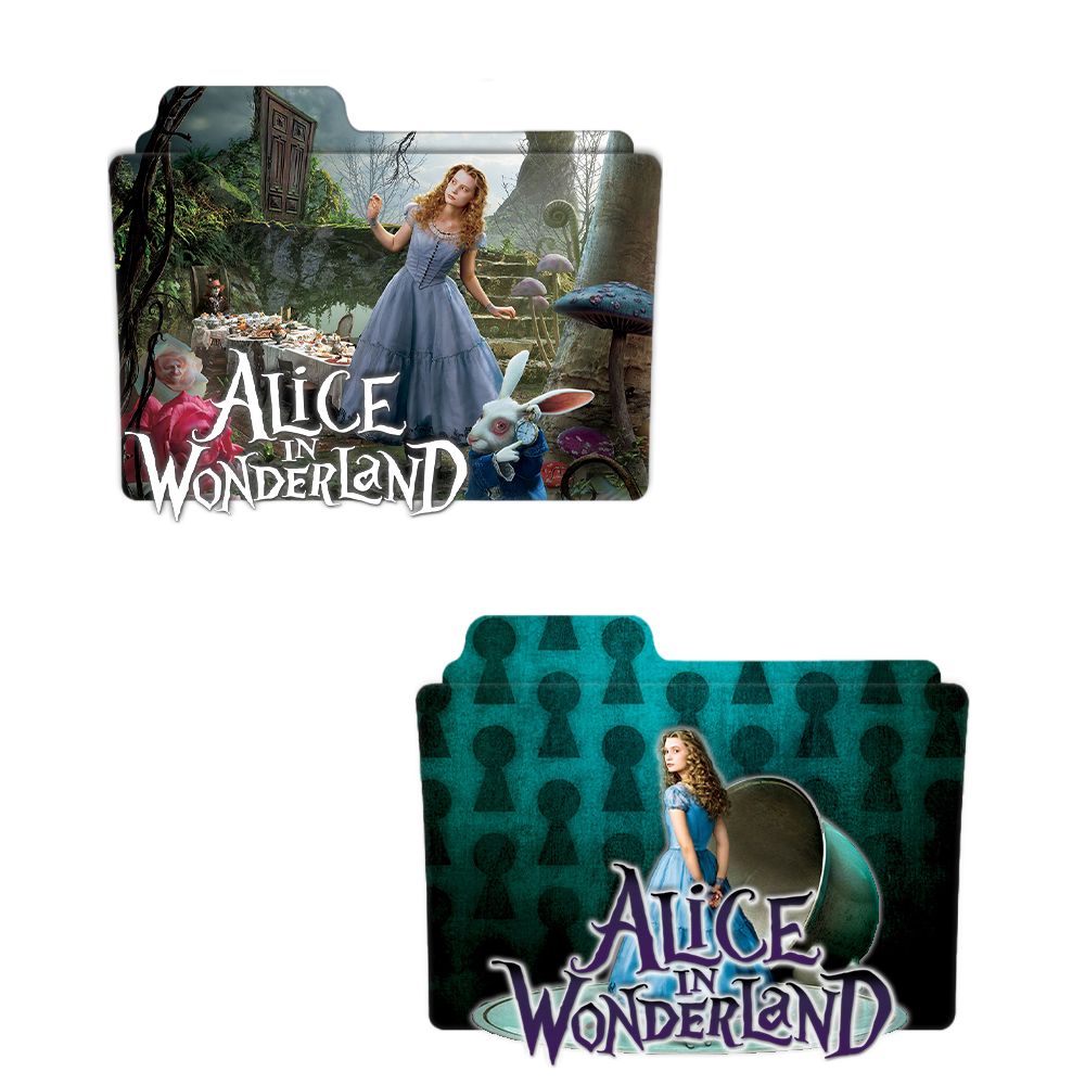 Alice in Wonderland Folder Icon Set by Dirt290x on DeviantArt