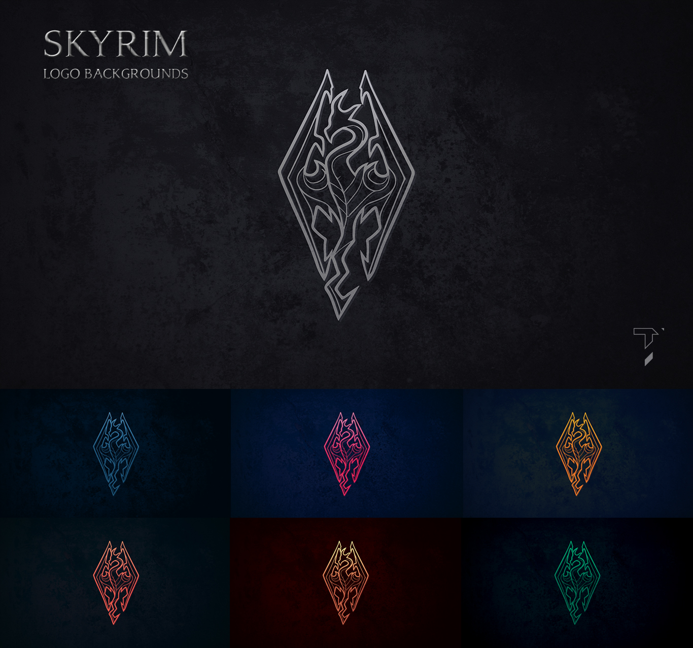 Skyrim Logo Backgrounds Pack by T-Projects on DeviantArt