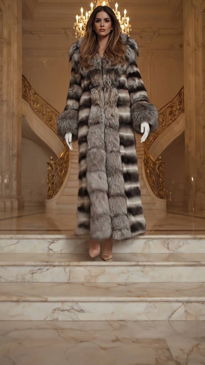 Emma Gill walking in her Extravagant Fur Coat by TheGillcoxers on ...