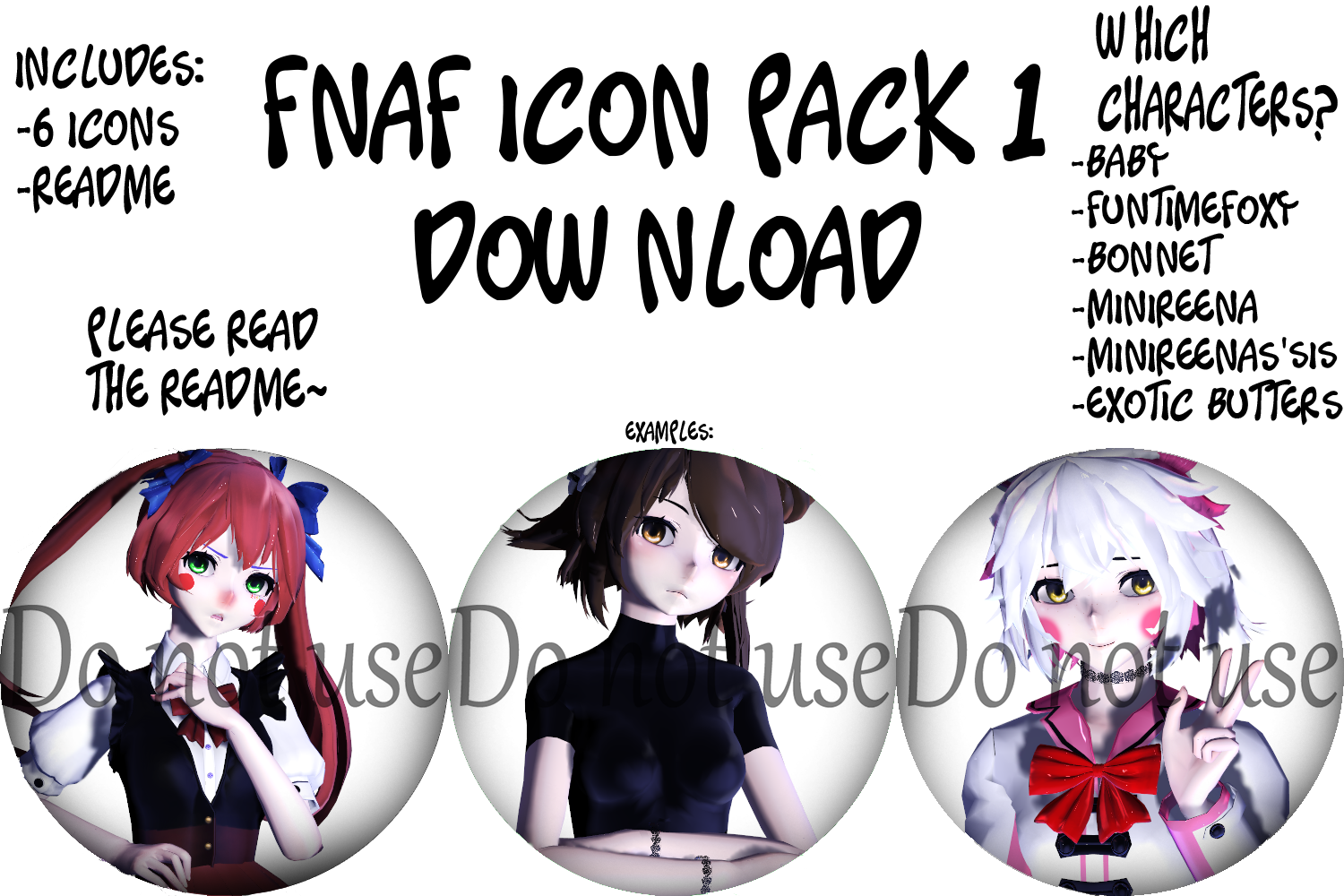 [MMD] fnaf Icon pack 1 DL by yuyuchanHD on DeviantArt