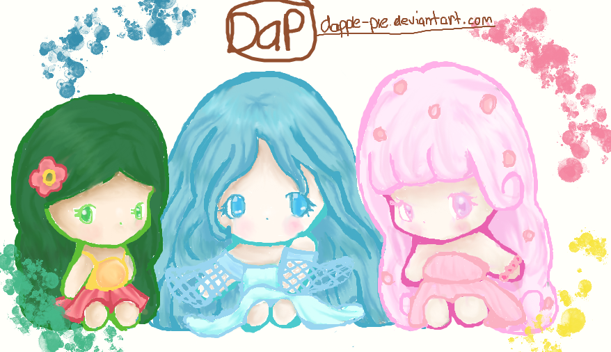 Elements Chibi Characters by dapple-pie on DeviantArt