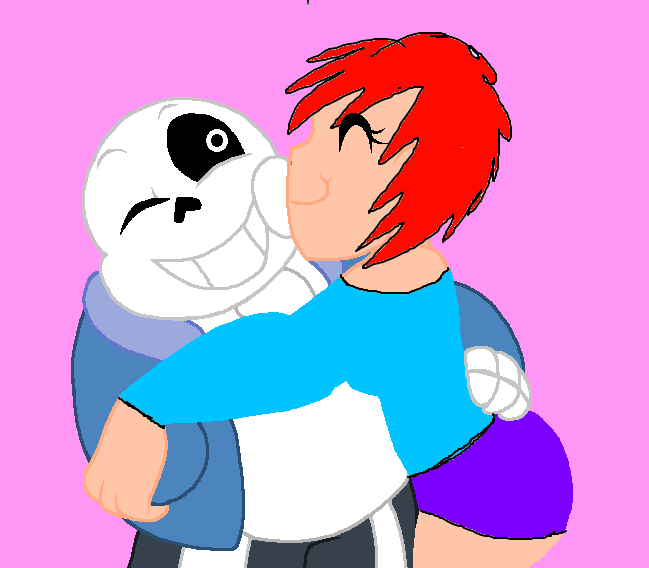 sans and me hug by Karkatthesenpia on DeviantArt