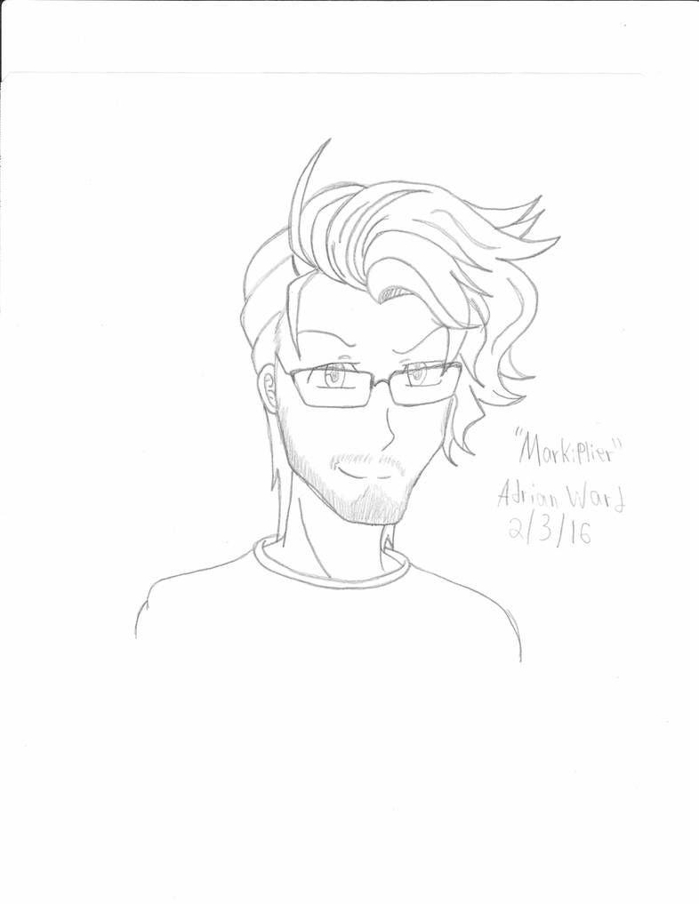 Markiplier headshot sketch by AdentheCaringOne on DeviantArt