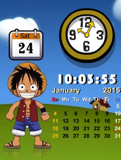 Luffy Clock and Calendar by SeraHwang on DeviantArt