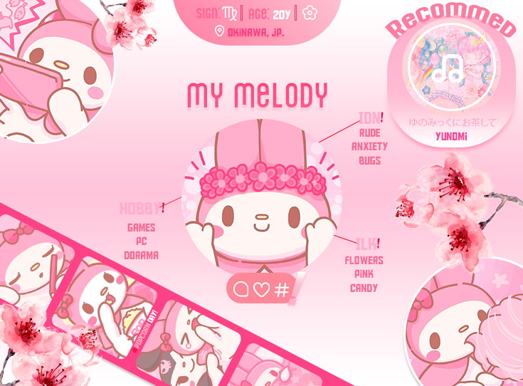 Template My Melody by Baemochi by baemochi on DeviantArt