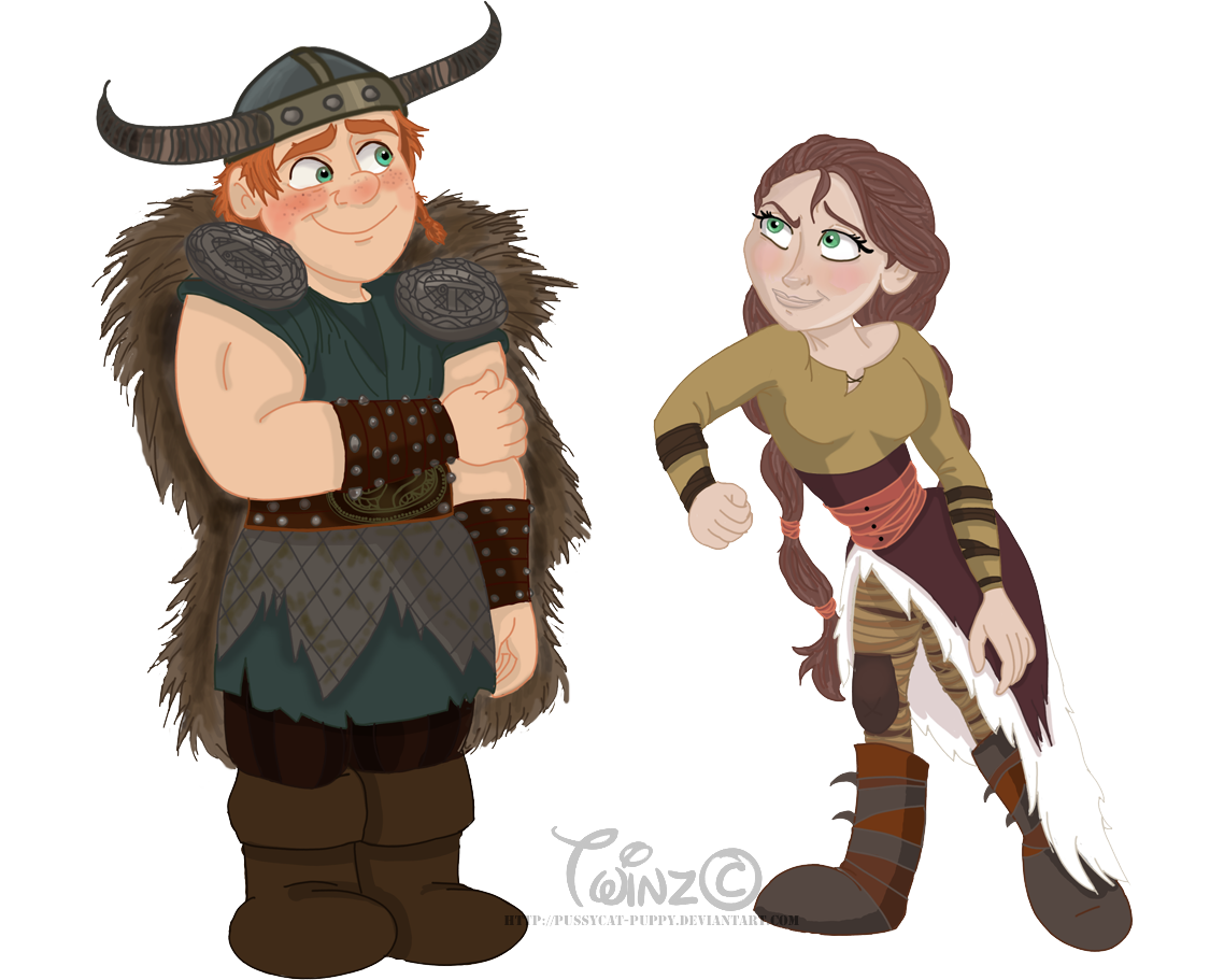 Valka And Chief Stoick Yough by Wiccatwolf on DeviantArt
